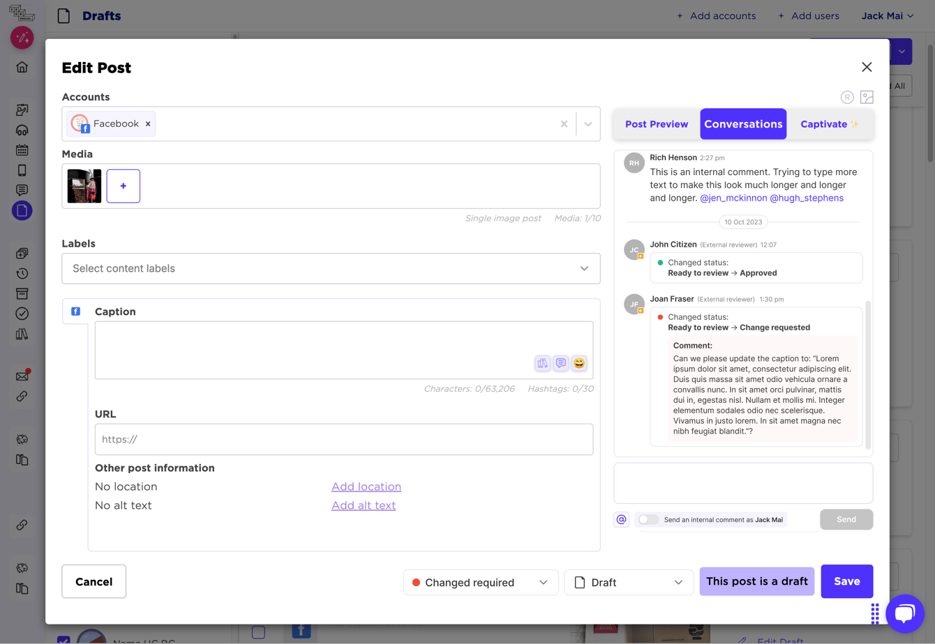 How to Use Internal Comments and External Notes in Approvals in Sked